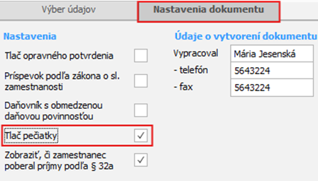 Potvrdenie o zdaniteľnej mzde za rok 2024
